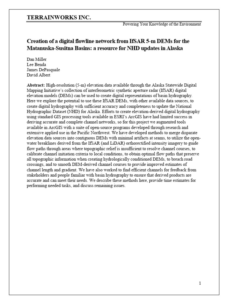 Alaska Hydrography | PDF | Topography | Geographic Information System