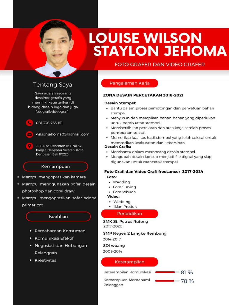 JOBSTREETEXPRESS WilsonJehoma Resume 20250323 | PDF