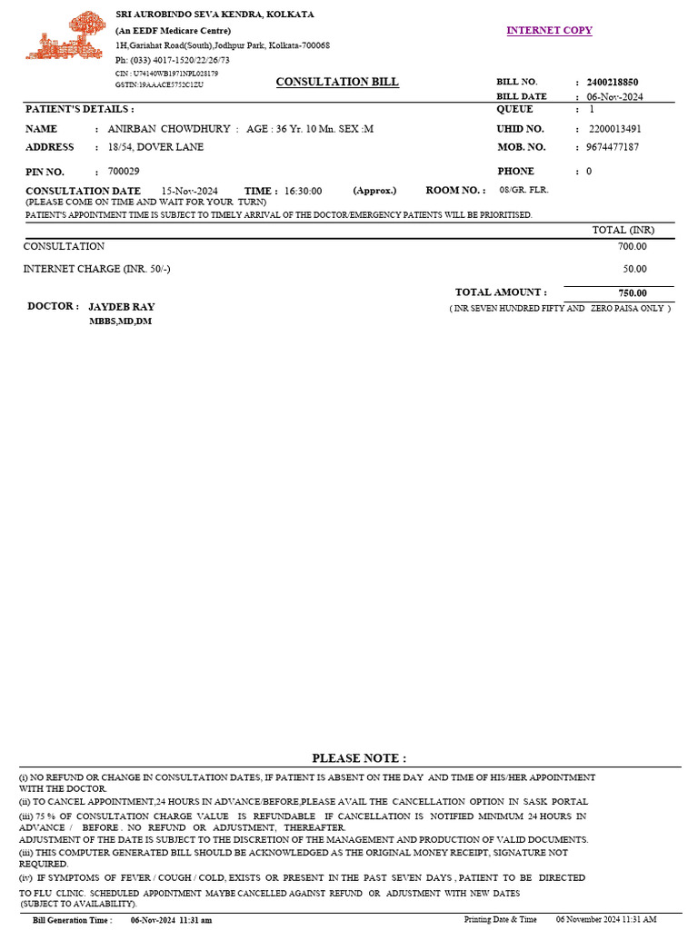 Jaydeb Ray EEDF 15.11.2024. | PDF | Medicine | Health Care