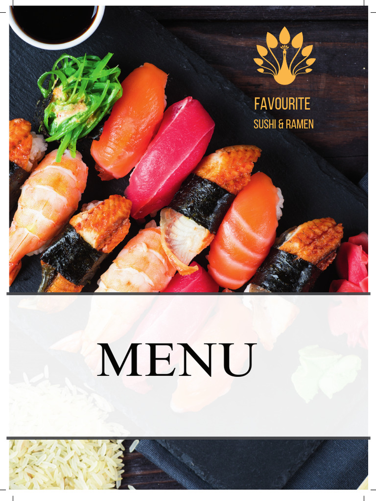 Favourite Sushi Menu 2025 April English | PDF | Sushi | Food Ingredients