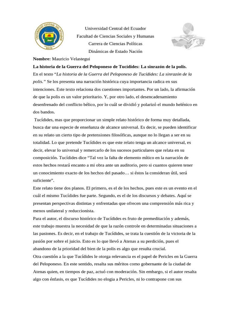 Informe 1 DEA | PDF | Tucídides