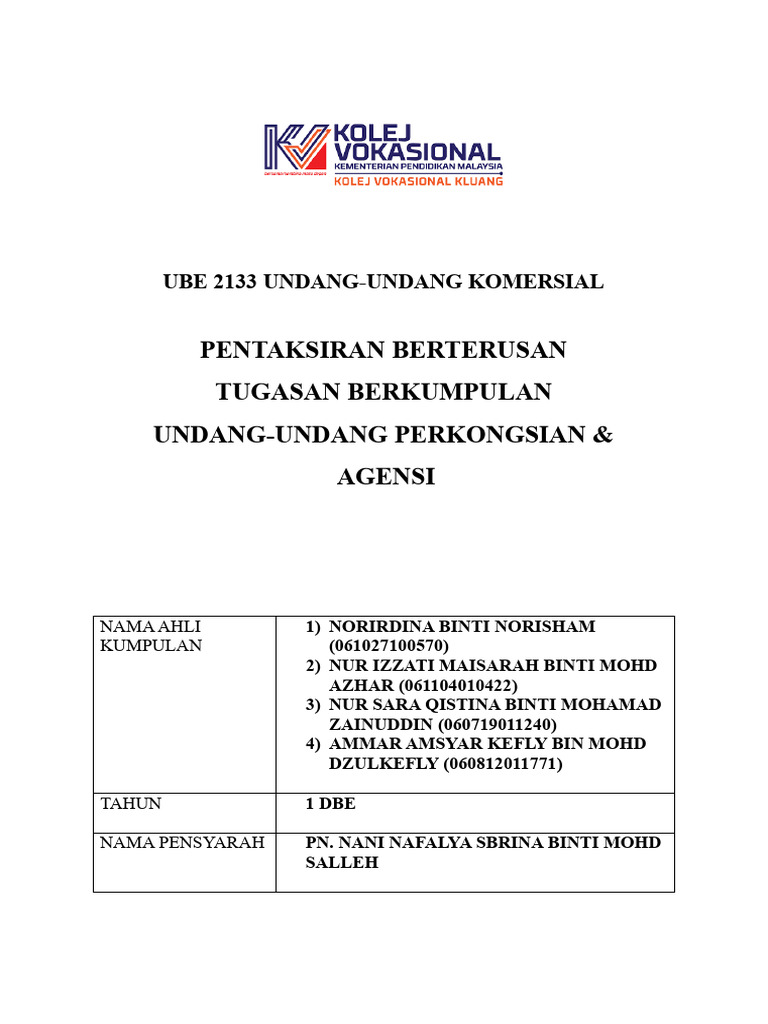 Muka Depan PB Law | PDF