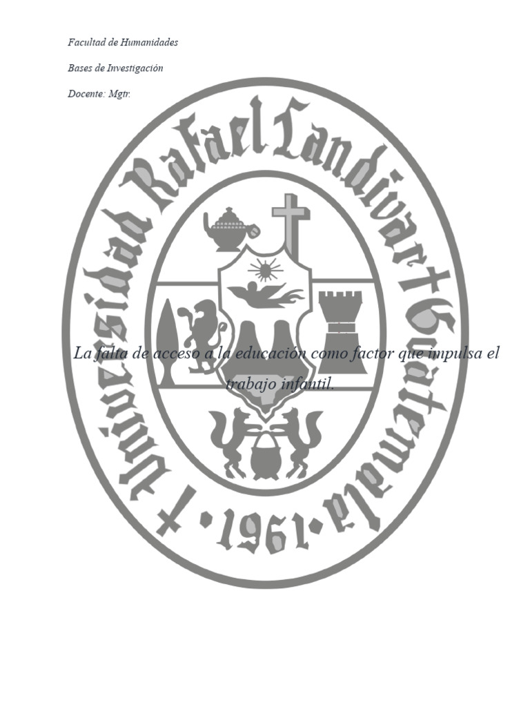 Proyecto Bases de Investigación | PDF | Trabajo infantil | Adultos