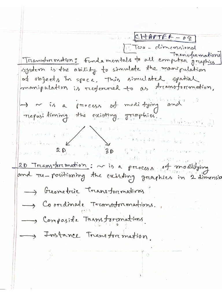 Computer Graphics Chap-4 Note | PDF