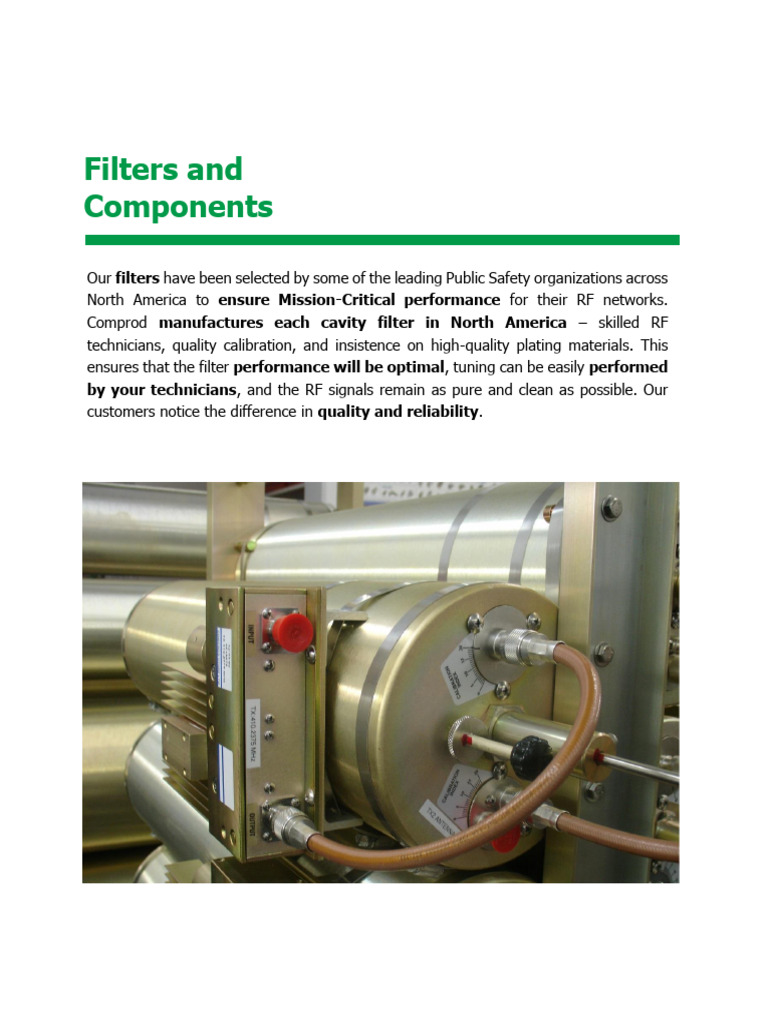 Comprod Filters and Components | PDF | Filter (Signal Processing ...