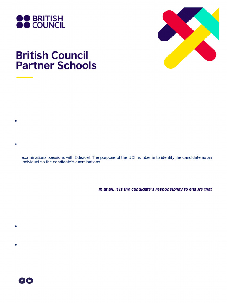 Exam Guidelines for British Council Candidates | PDF