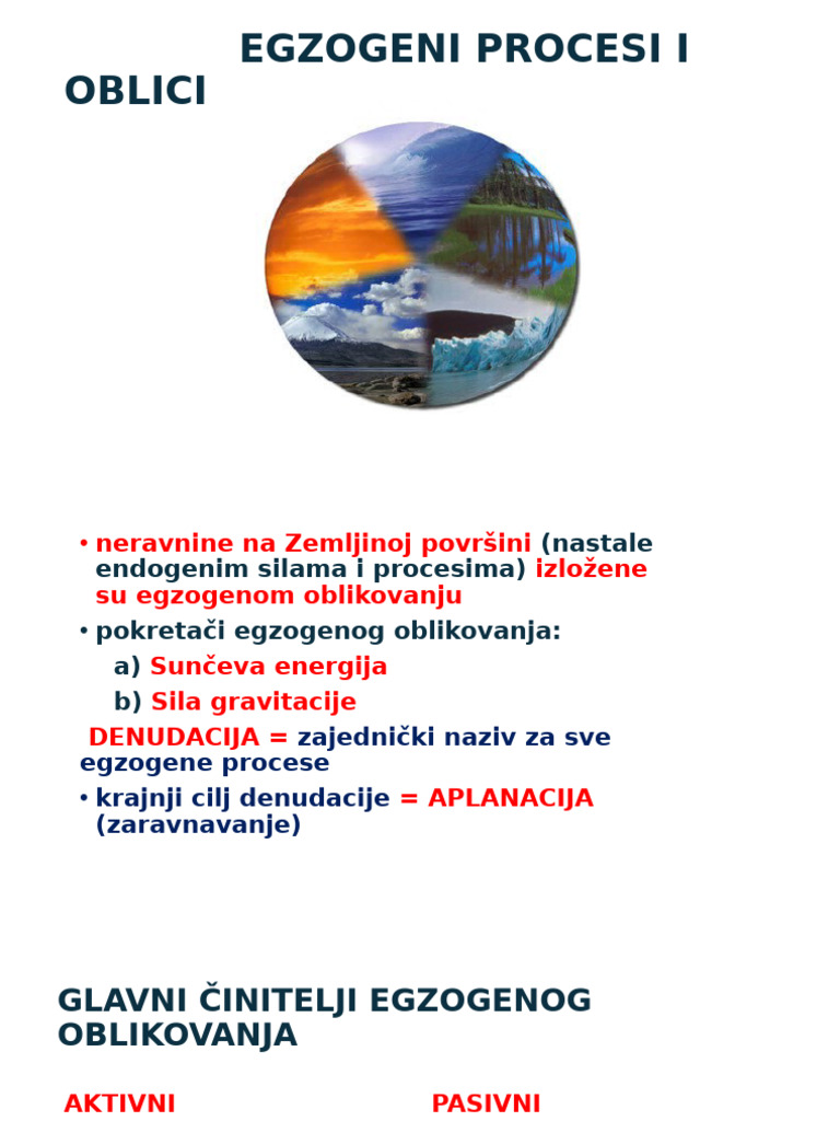 Egzogeni Procesi I Oblici | PDF