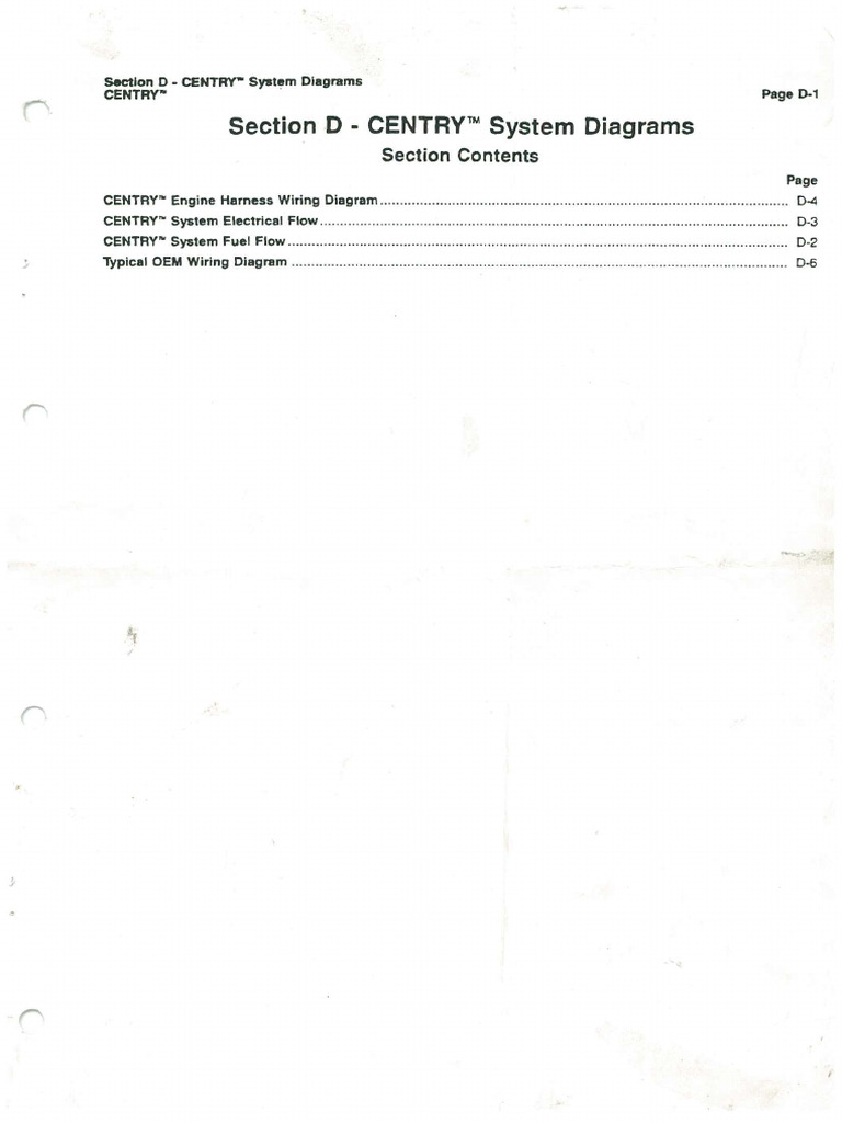 Section D CENTRY System Diagram | PDF