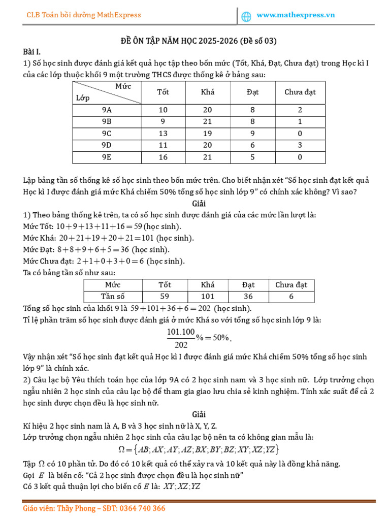 (9T2) BG B41 Luyện Đề Tổng Hợp (Đề Số 03) | PDF