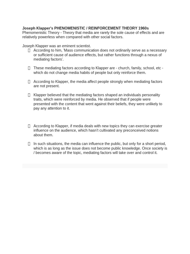 Joseph Klapper | PDF