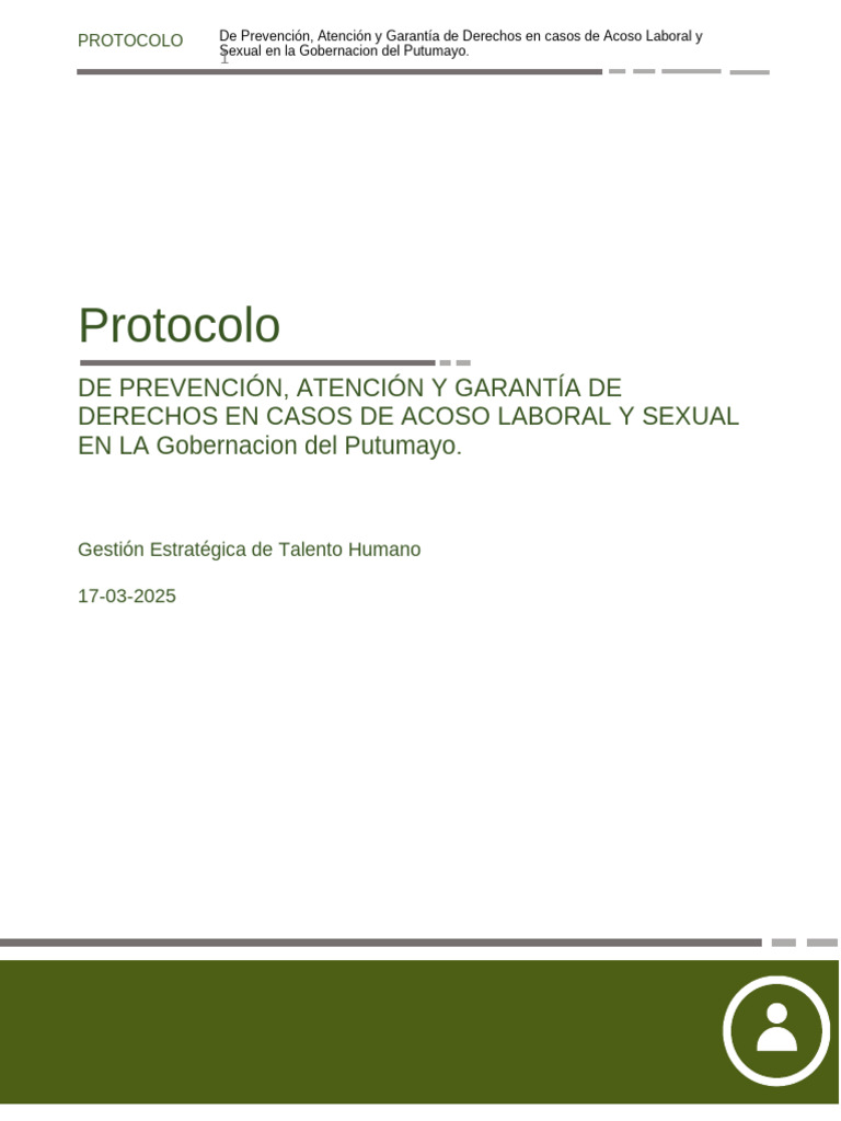 Protocolo Acoso Laboral | PDF | Acoso sexual | Violencia
