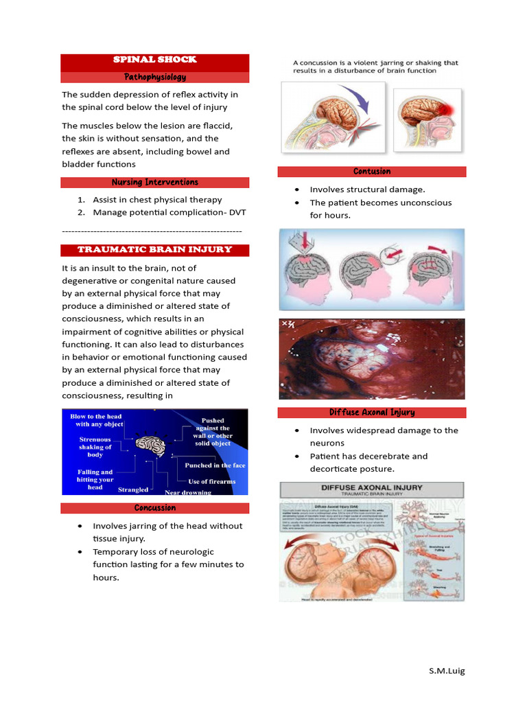 Spinal Shock and Brain Injury Overview | PDF | Ear | Glaucoma