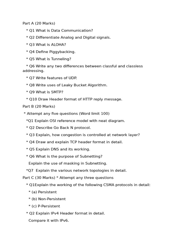 DCCN Guess Paper2 | PDF
