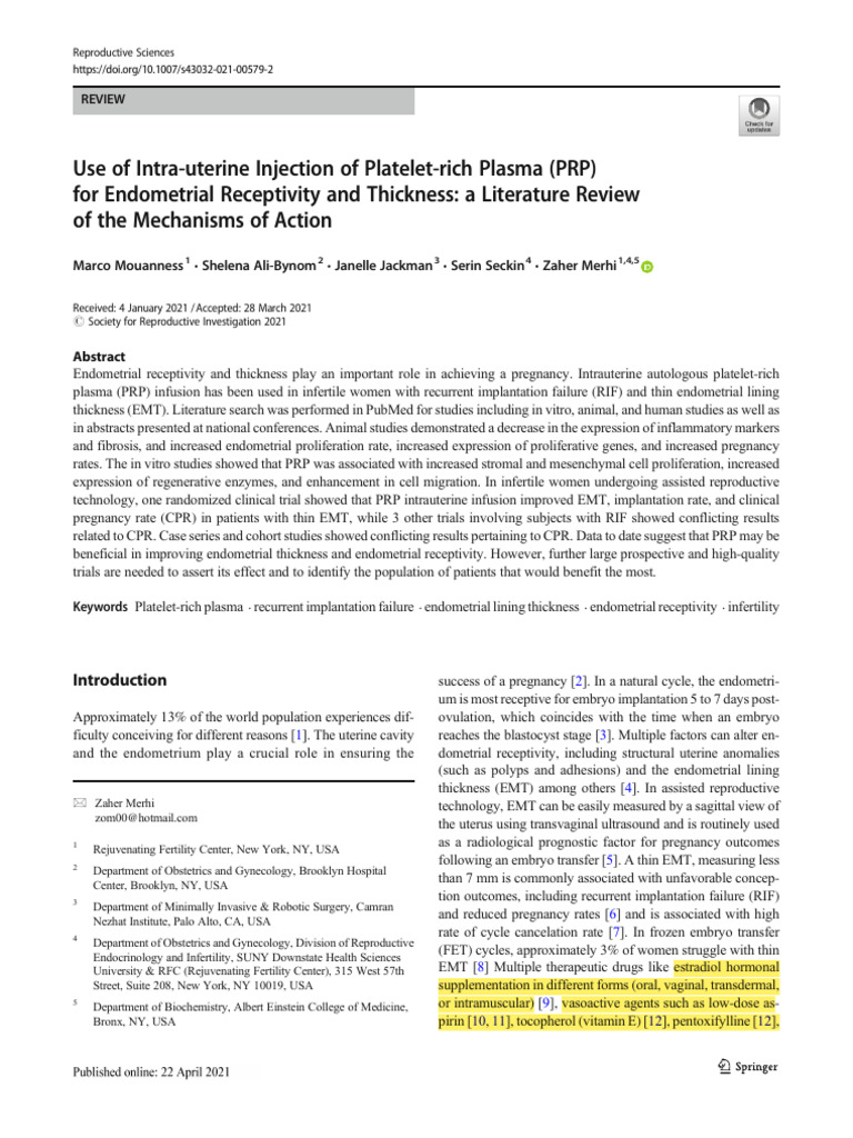 s43032-021-00579-2 - Anna's Archive | PDF | Platelet | Cell Biology