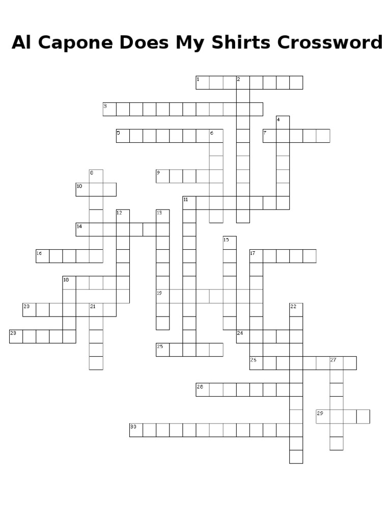 Al Capone Does My Shirts Crossword | PDF