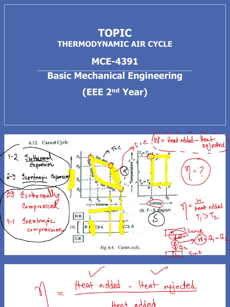Thermodynamic Air Cycle-Compressed | PDF