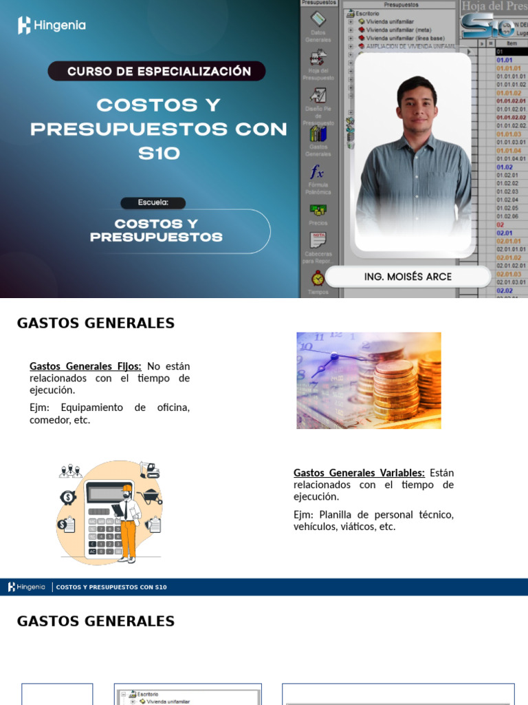 Curso COSTOS Y PRESUPUESTOS CON S10 - SESION 03 | PDF | Presupuesto