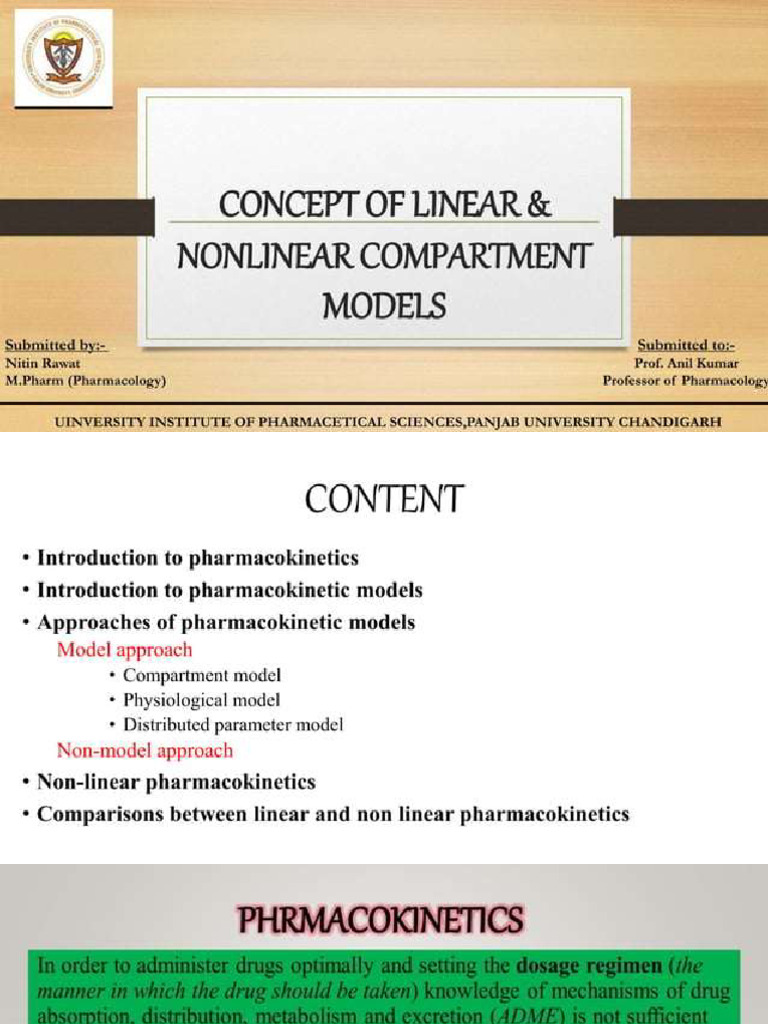 Linear and Non Linear Compartment Model | PDF