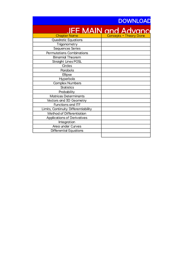 Tracker JEE 2025 - Vineet Loomba Sir | PDF