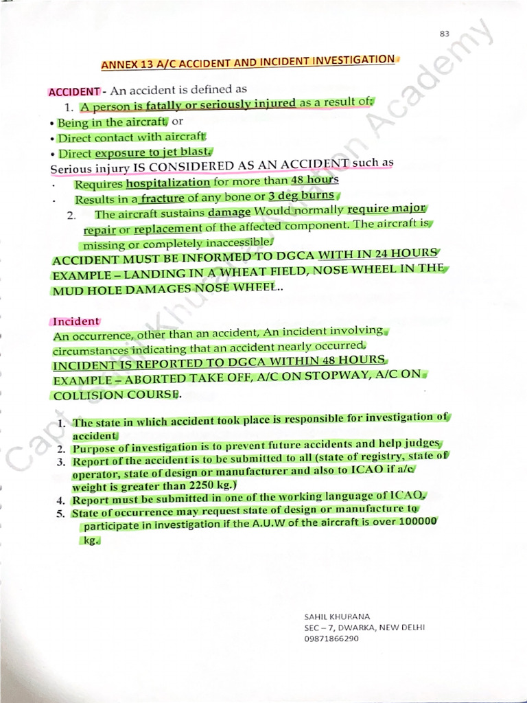 Regulation - Annex-13 | PDF