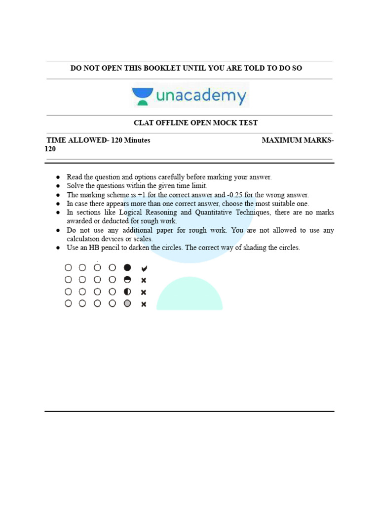 Question Paper - CLAT Mock 18 | PDF | Sunscreen | European Space Agency