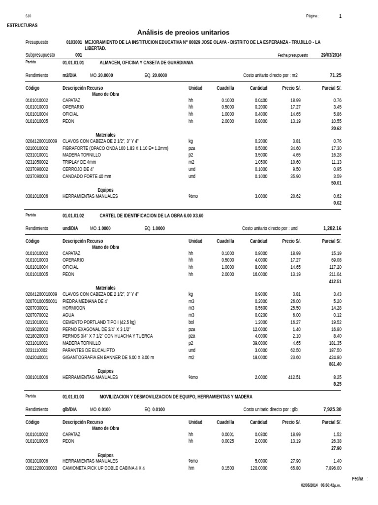 Apu Estructuras | PDF | Hormigón | Materiales de construcción