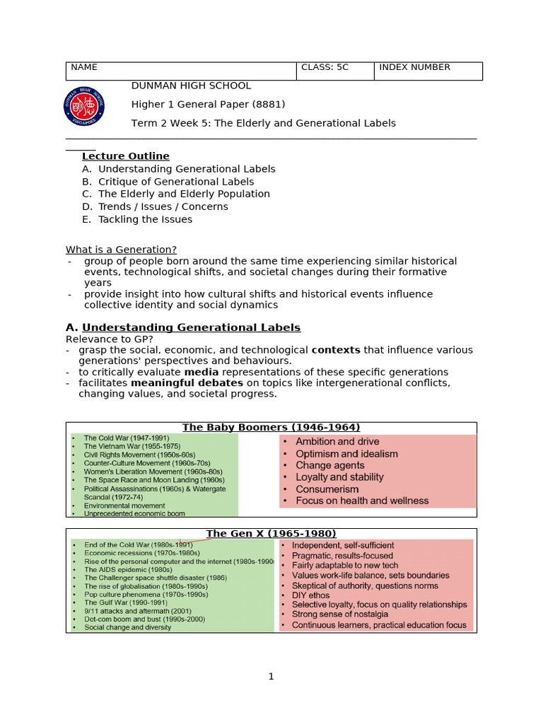 T2W5 Elderly Gen Labels Lecture Notes Students 2025 | PDF | Taxes ...