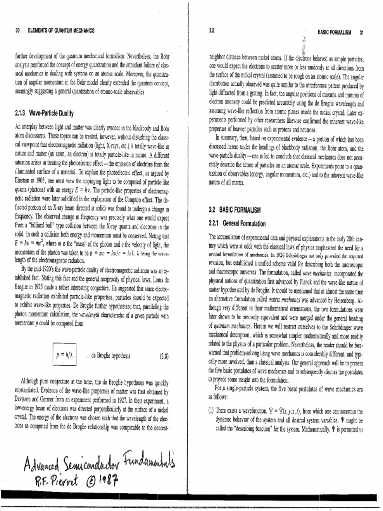 3 - Quantum Mechanics Basics From PierretQM-Pierret | PDF