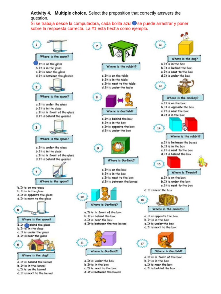 Understanding Prepositions of Place - Part 3 | PDF