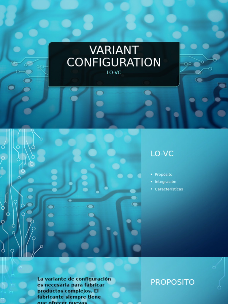 Presentación Variant Configuration | PDF | Ingeniería Informática | Ciencias de la Computación