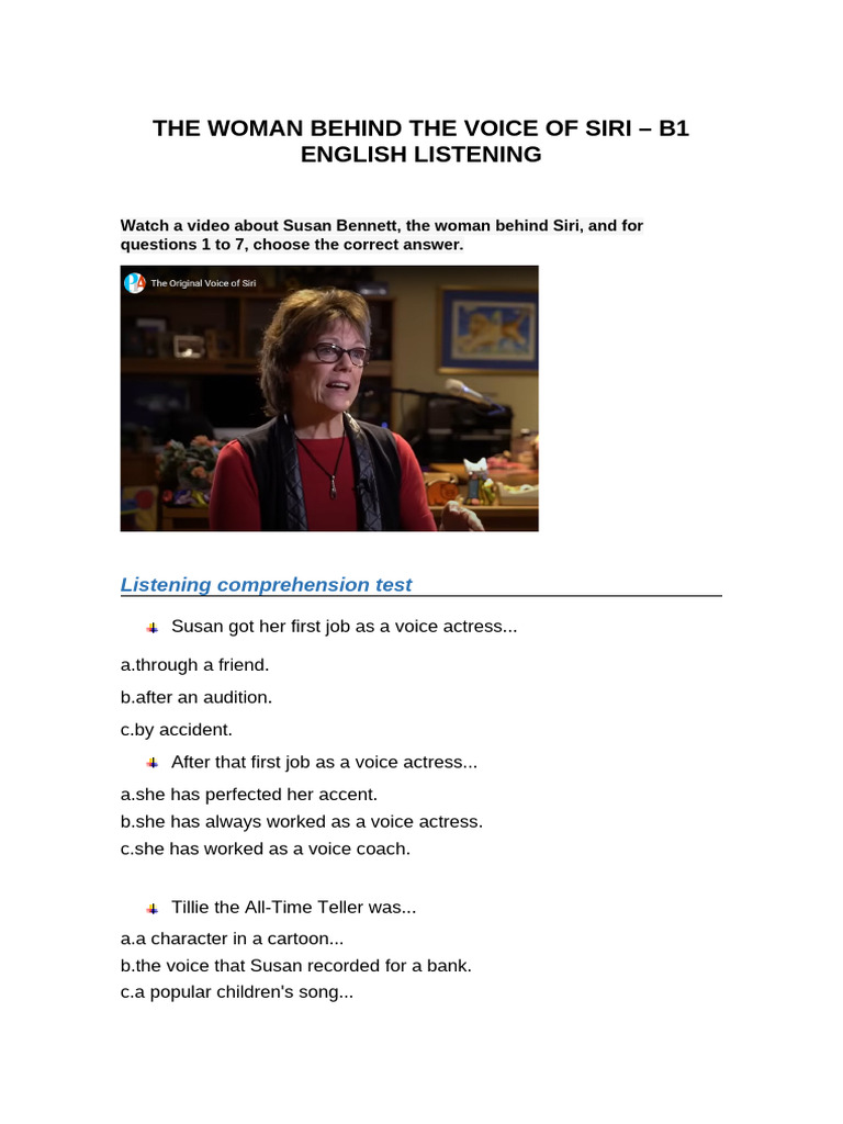 Susan Bennett: Voice of Siri Revealed | PDF