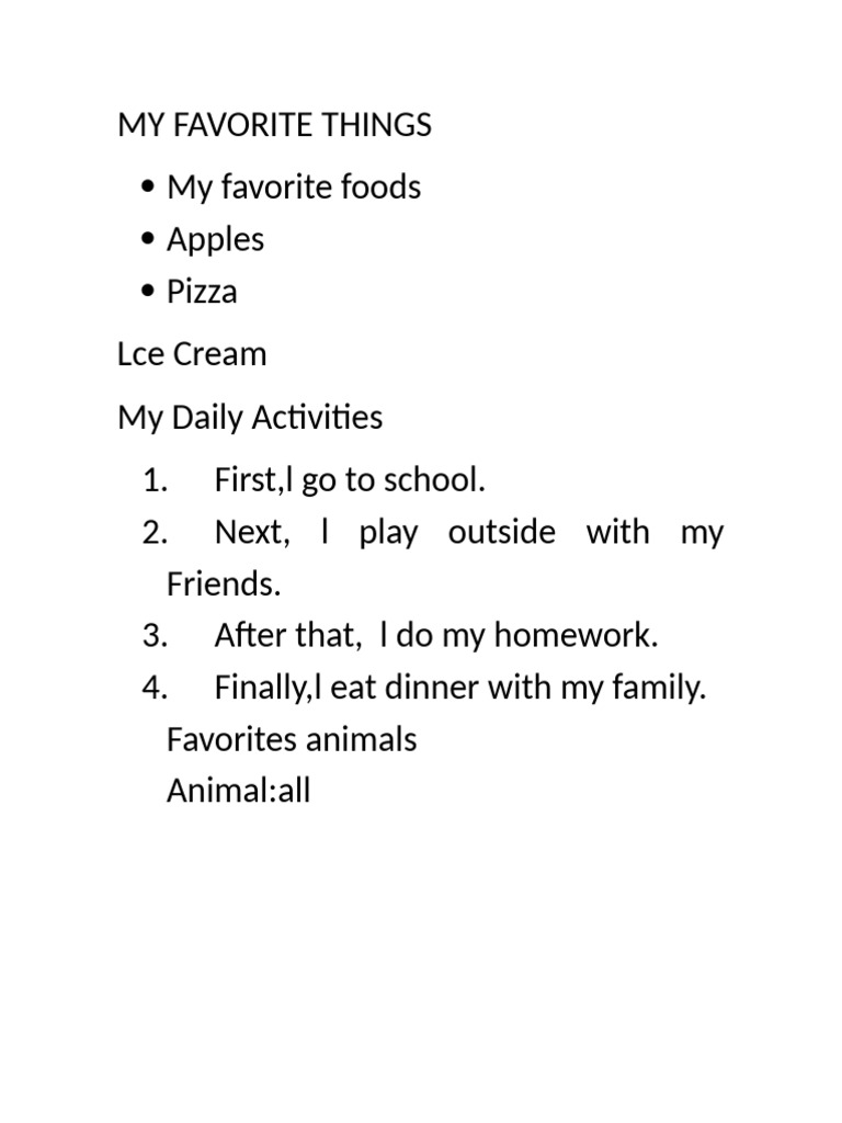 My Favorite Things | PDF