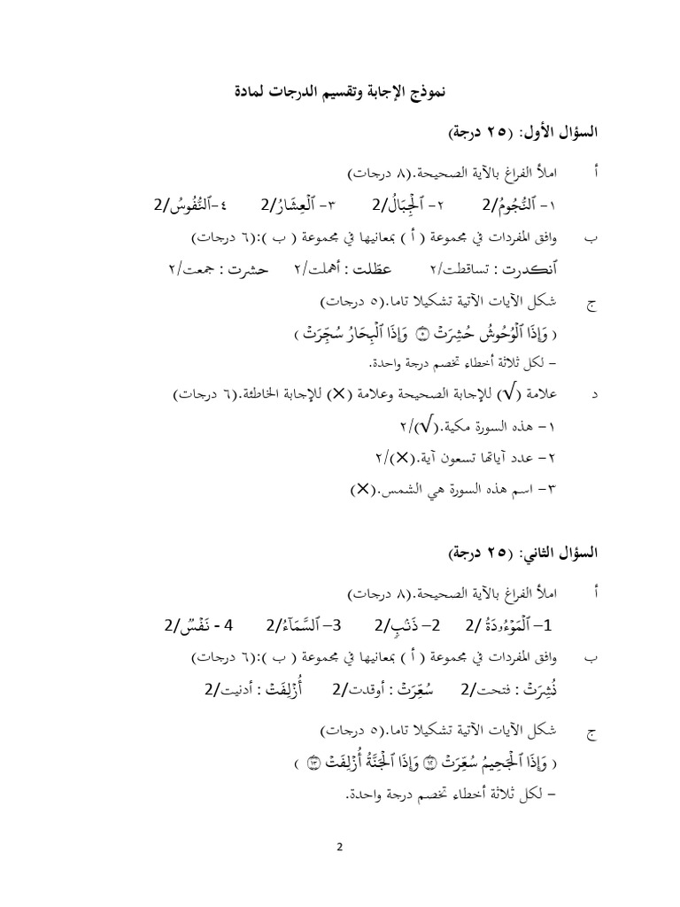 Skema Tafsir Ting 3 PAT 2021 | PDF