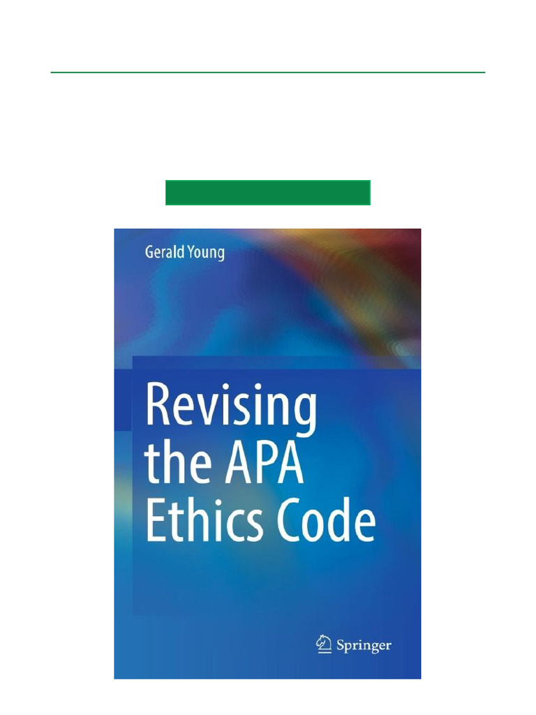 Revising The APA Ethics Code No-Wait Download | PDF | American ...