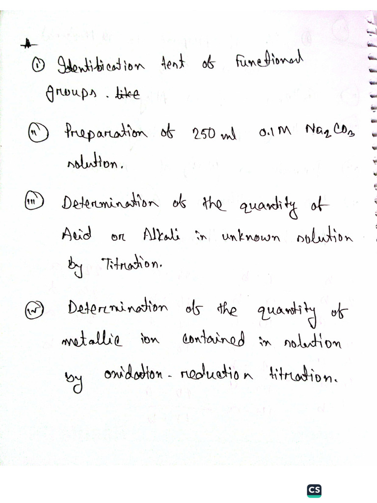 Chemistry 2nd Practical | PDF