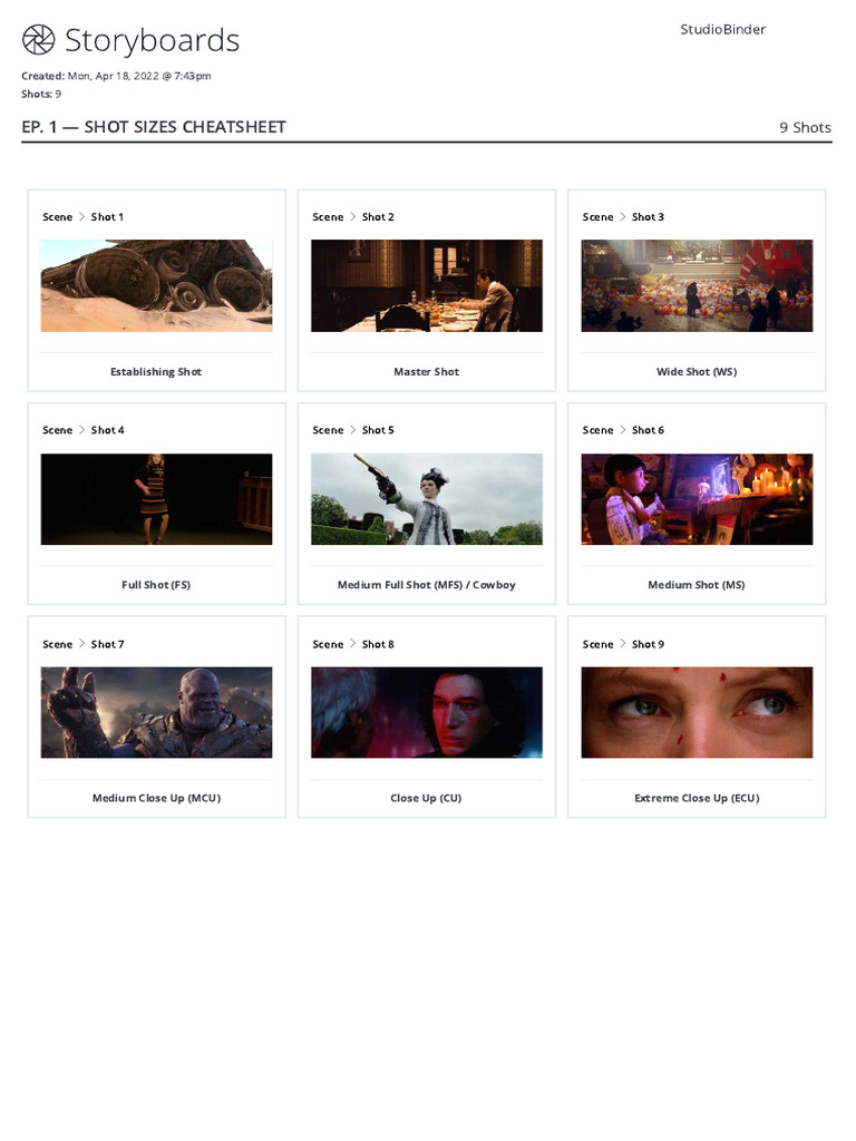 StudioBinder_ Storyboard & Shot List | PDF