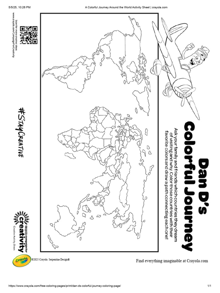 A Colorful Journey Around The World Activity Sheet | PDF