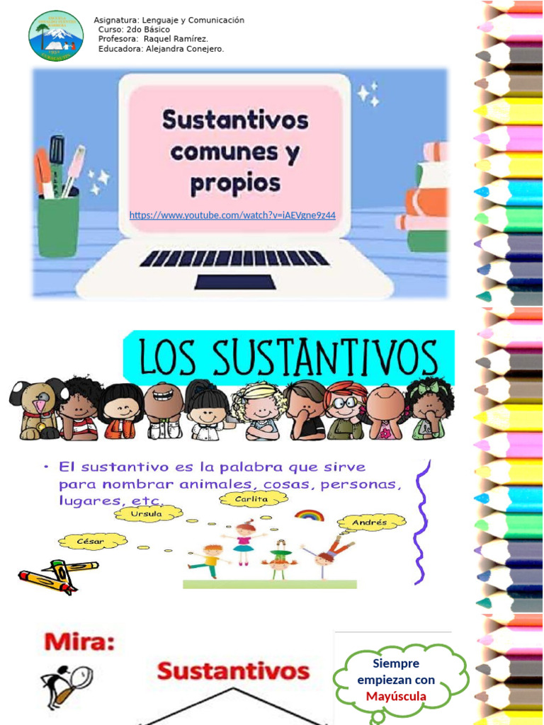 PPT SUSTANTIVOS 2° | PDF
