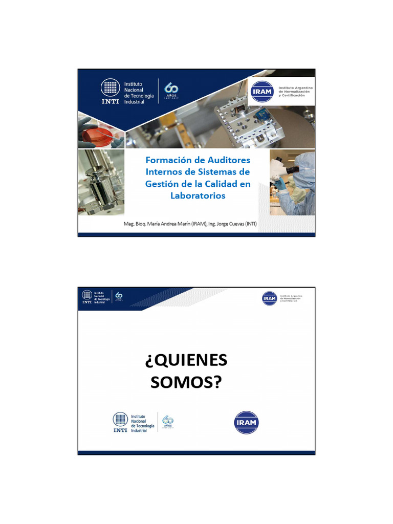 Material Curso Auditor Interno Laboratorio | PDF | Auditoría | Calidad ...