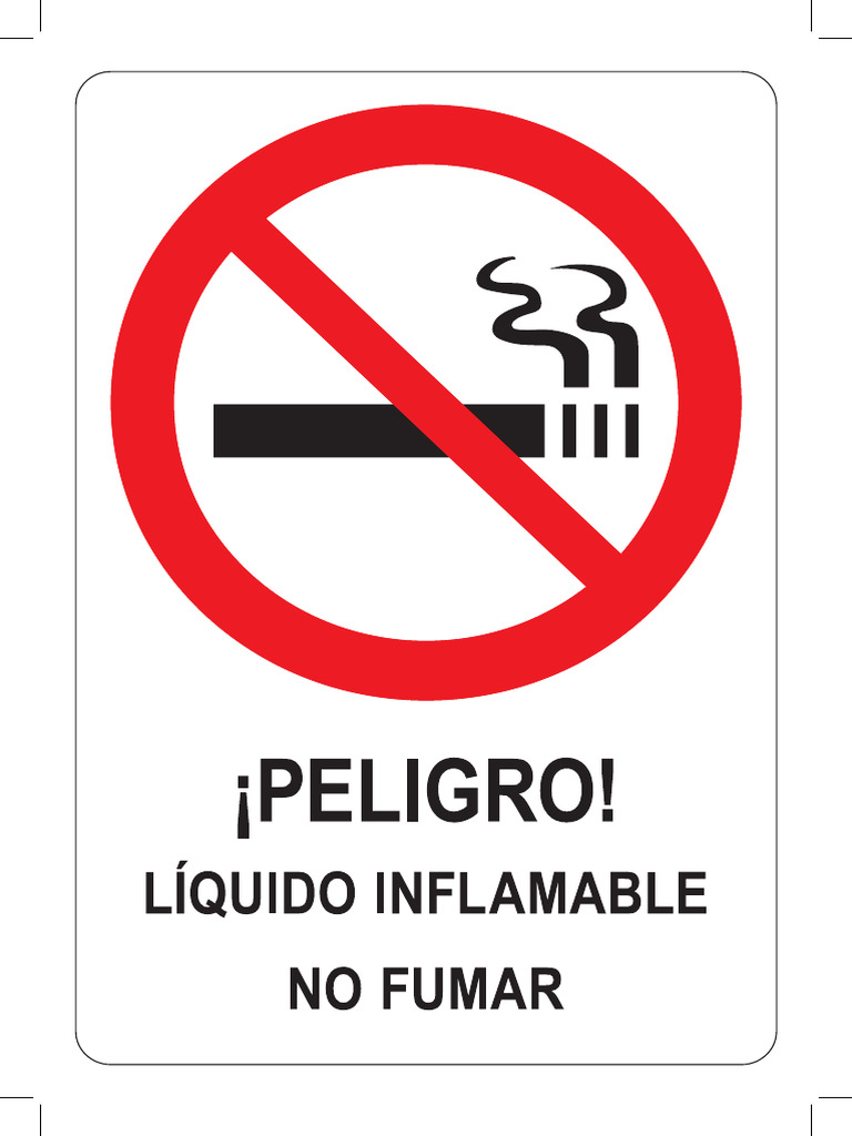 2 - ¡Peligro! Líquido Inflamable No Fumar | PDF