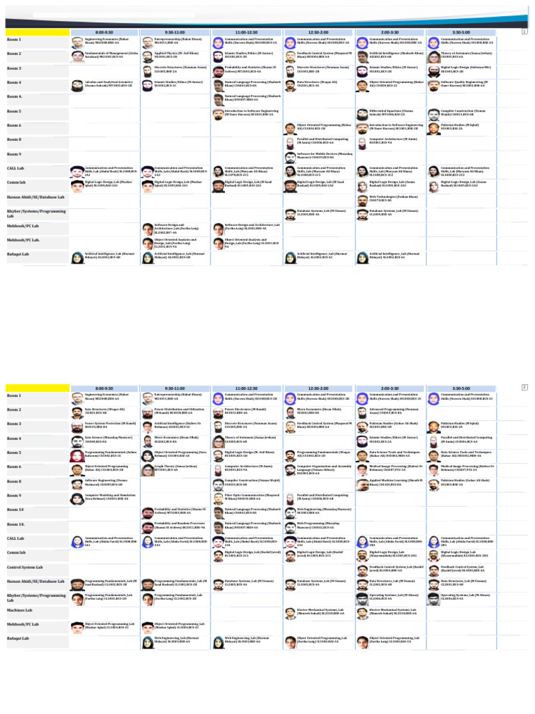 Students TimeTable Spring-2023 v#2 | PDF | Computer Programming | Engineering