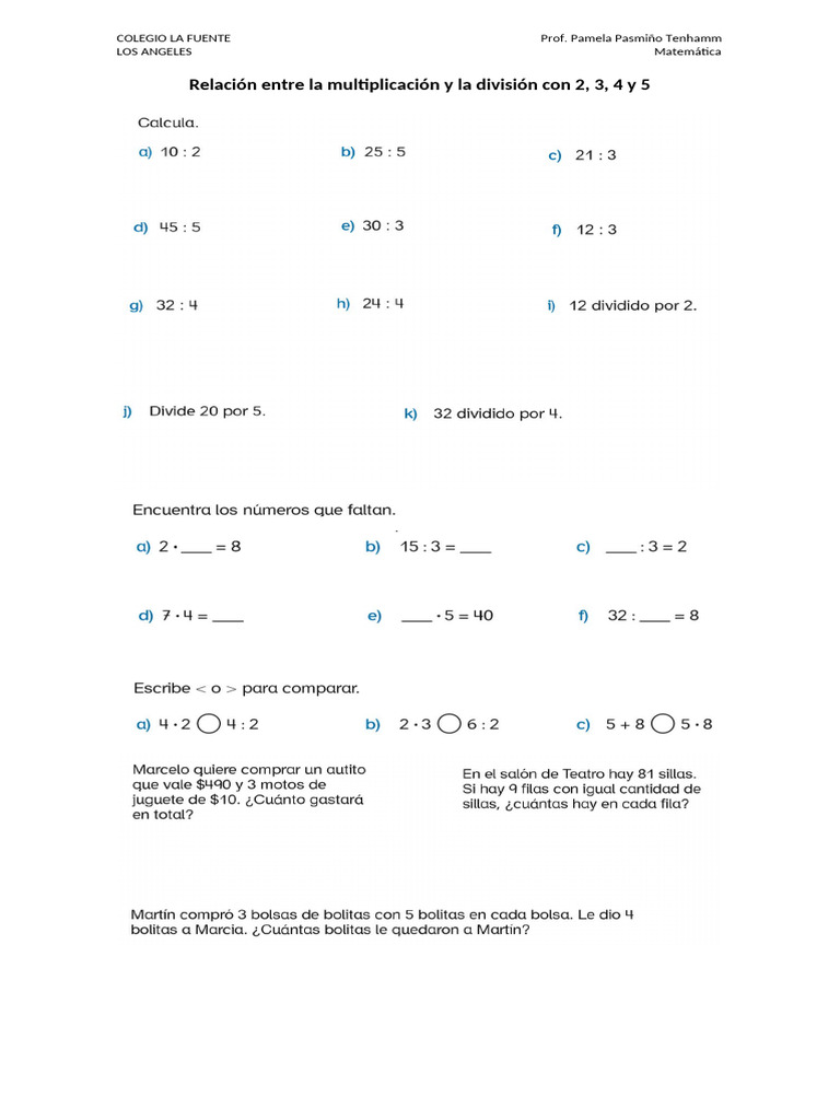 Division Por Factores | PDF