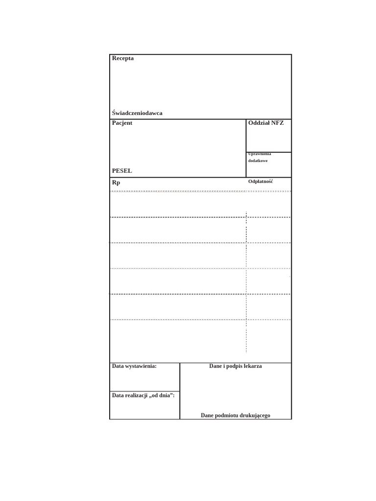 Wzór Recepty | PDF