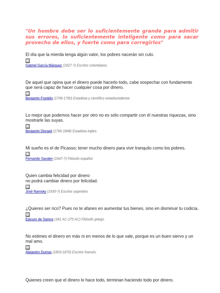 Dinero Frases Celebres | PDF