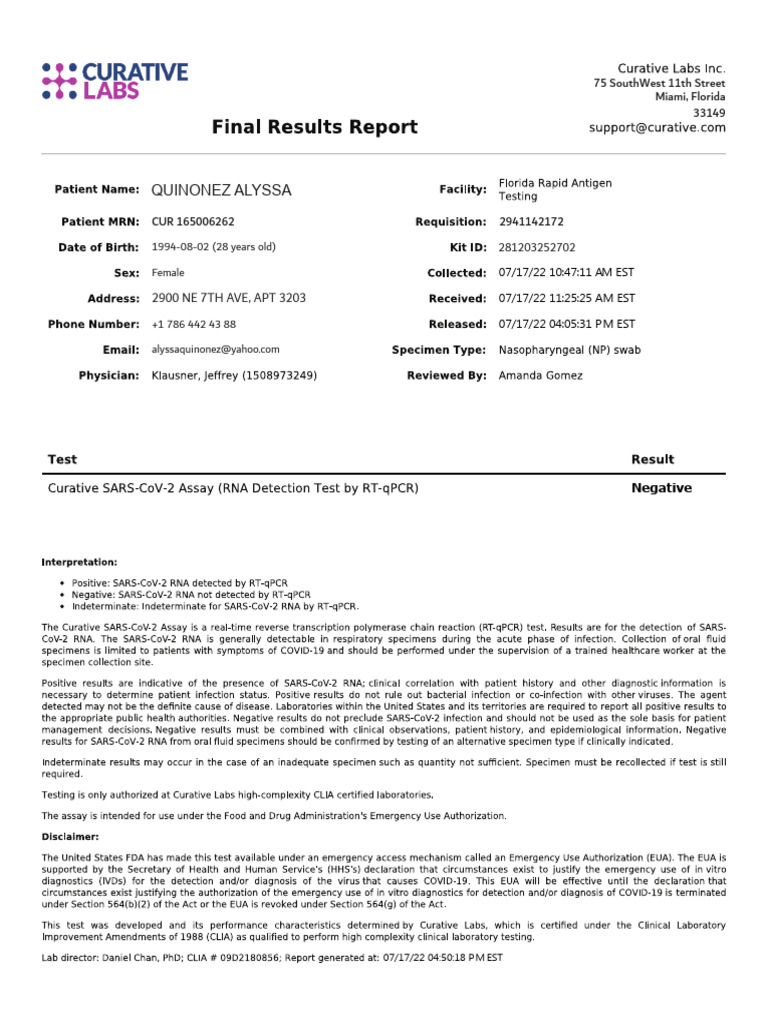 Covid Test | PDF