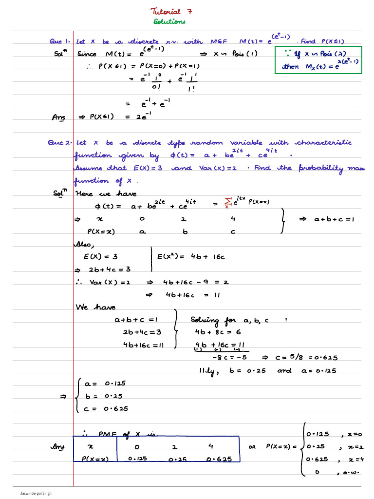 Tutorial 7 Solutions Pdf