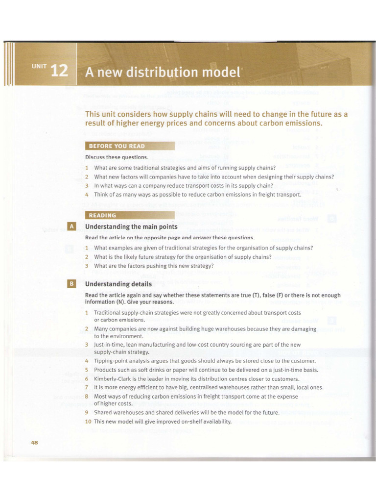 Unit 12 A New Distribution Model | PDF
