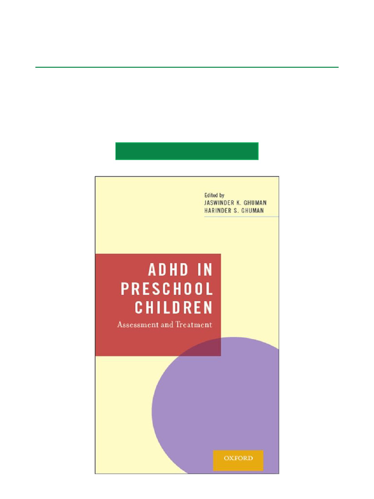 ADHD in Preschool Children Assessment and Treatment - 1st Edition Premium Download | PDF ...