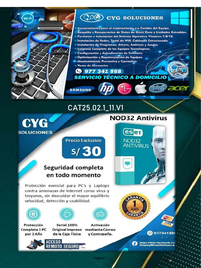 Catalogo CYG Soluciones CAT25.02.1 - 11.V1 | PDF | Informática | Hardware de la computadora