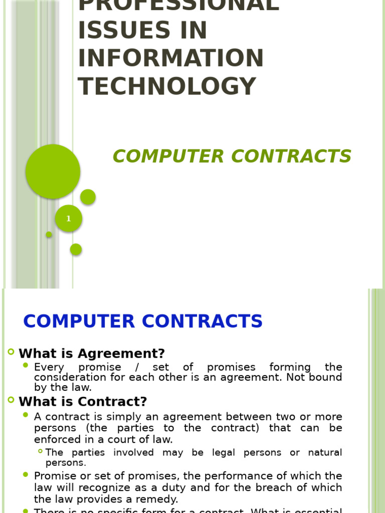 12a-PPIT-Fall 23 - Computer Contracts - Intro | PDF | Consideration ...